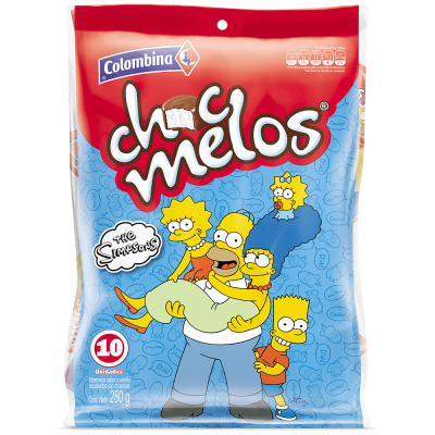 CHOCMELOS PALETA SIMPSON COLOMBINA | Distribuidora de licores y ...